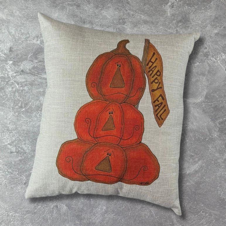 Jack-O-Lantern Stack w/Flag Doodle Pillow – Honey and Me Collective
