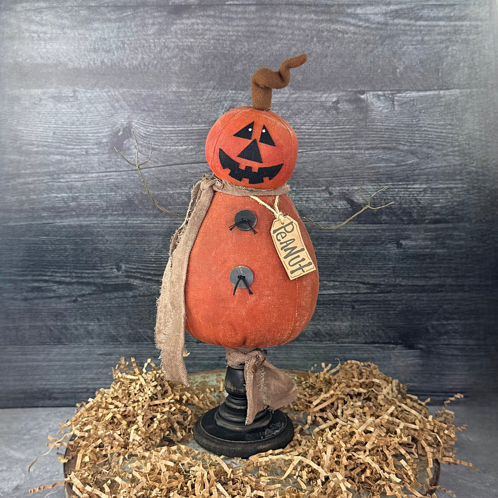 Peanut the Prim Jack-O-Lantern on Spindle – Honey and Me Collective